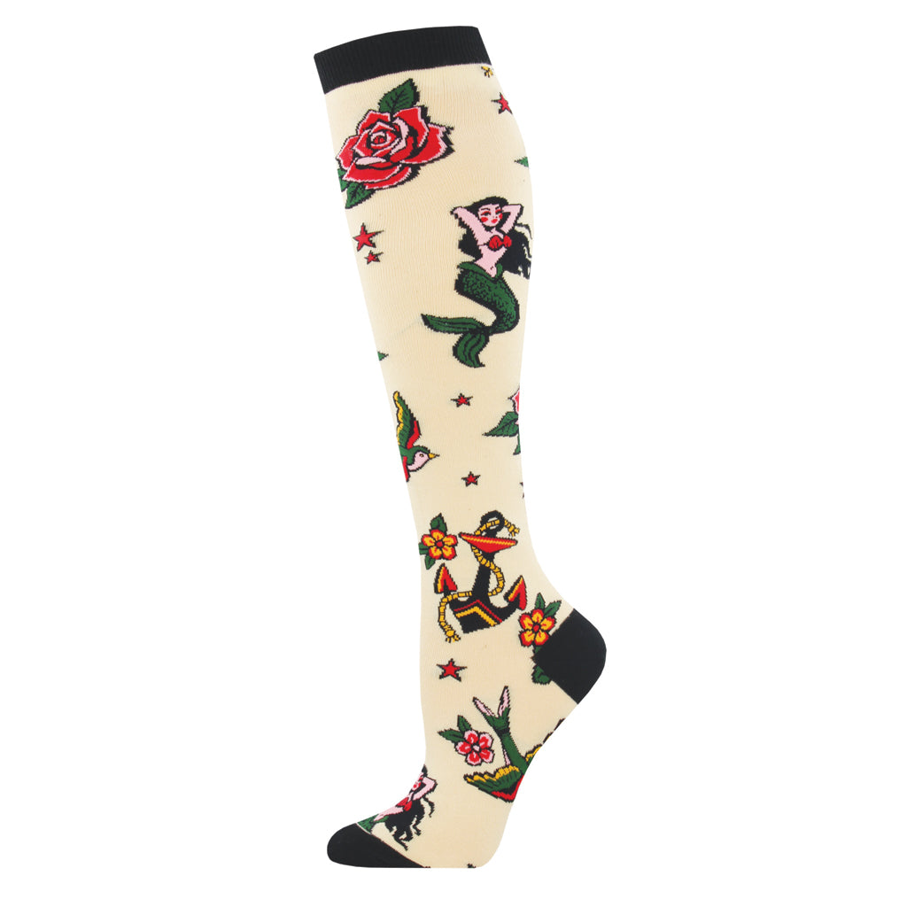 Ladies Tattoo Knee High Socks – Socksmith Canada Inc.